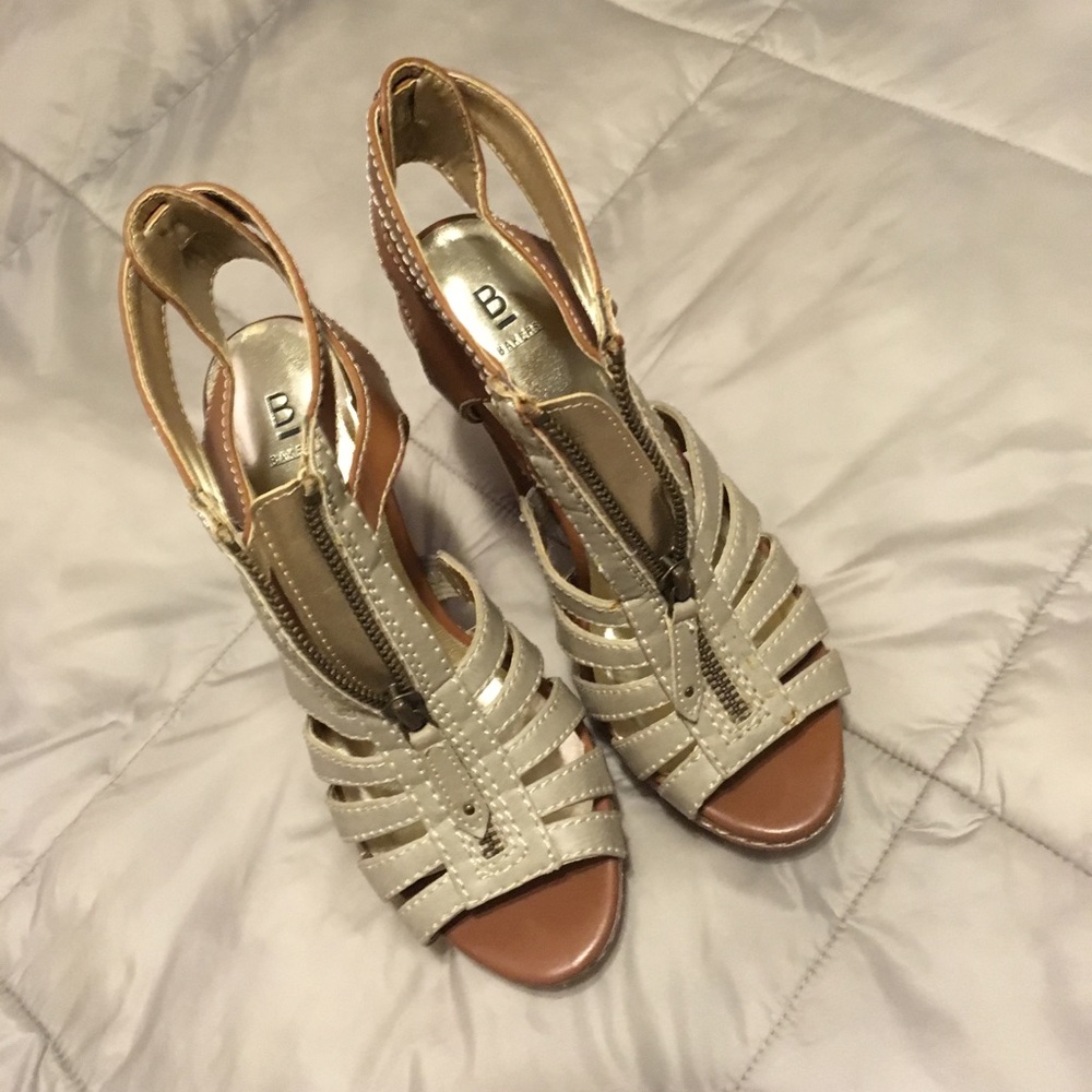 Bakers Stephania Wooden High Heel Sandals - Gem